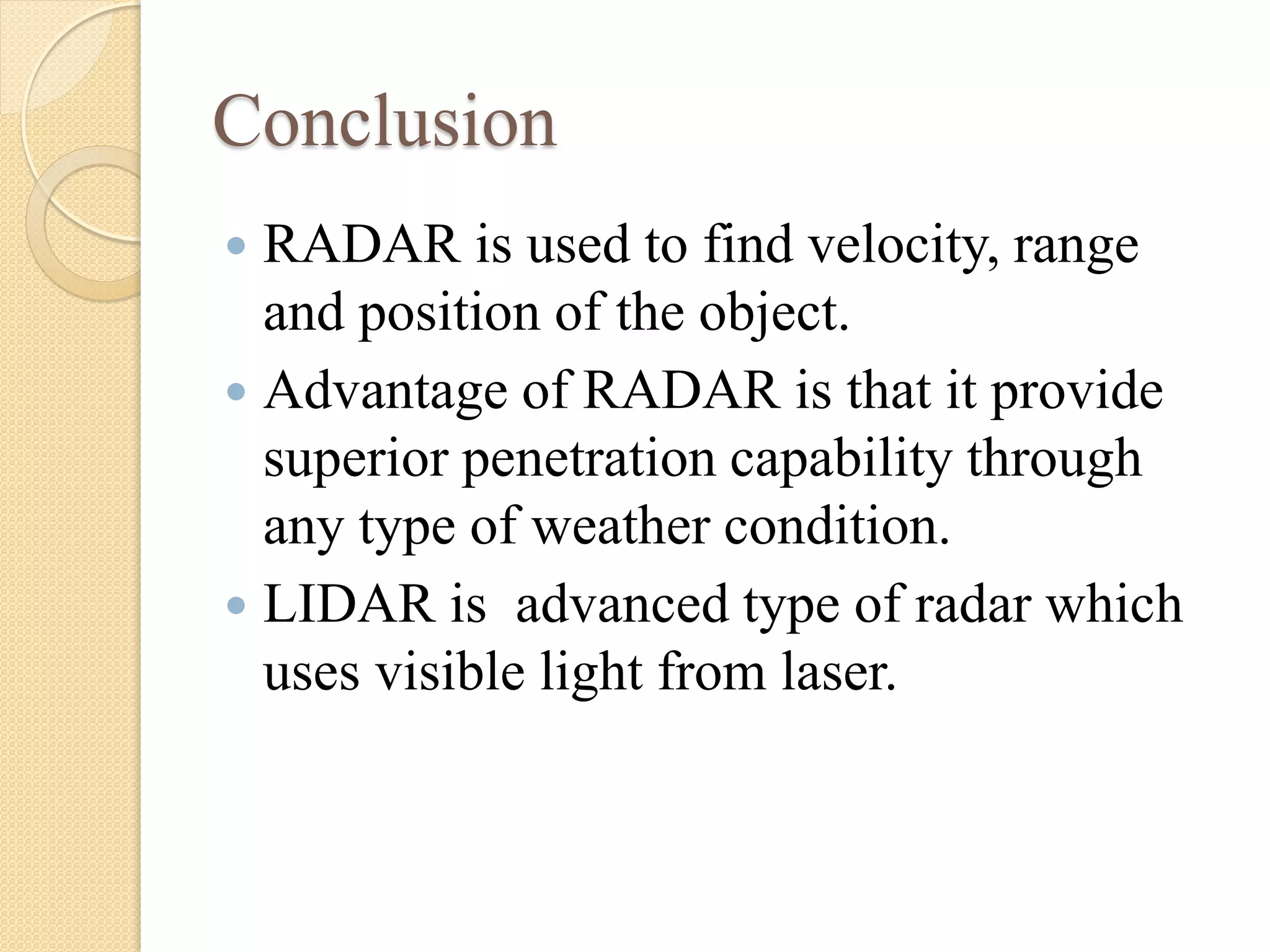 Radar ppt | PDF