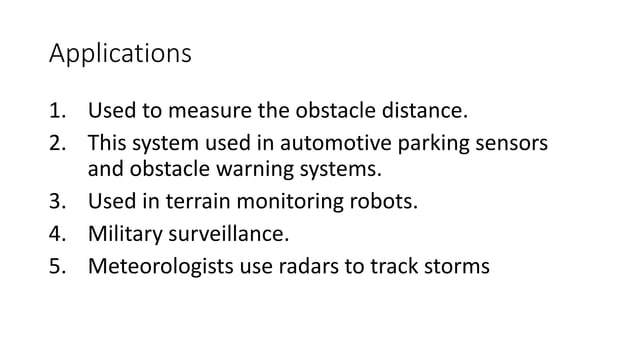radar simulation using ultrasonic sensor | PPT