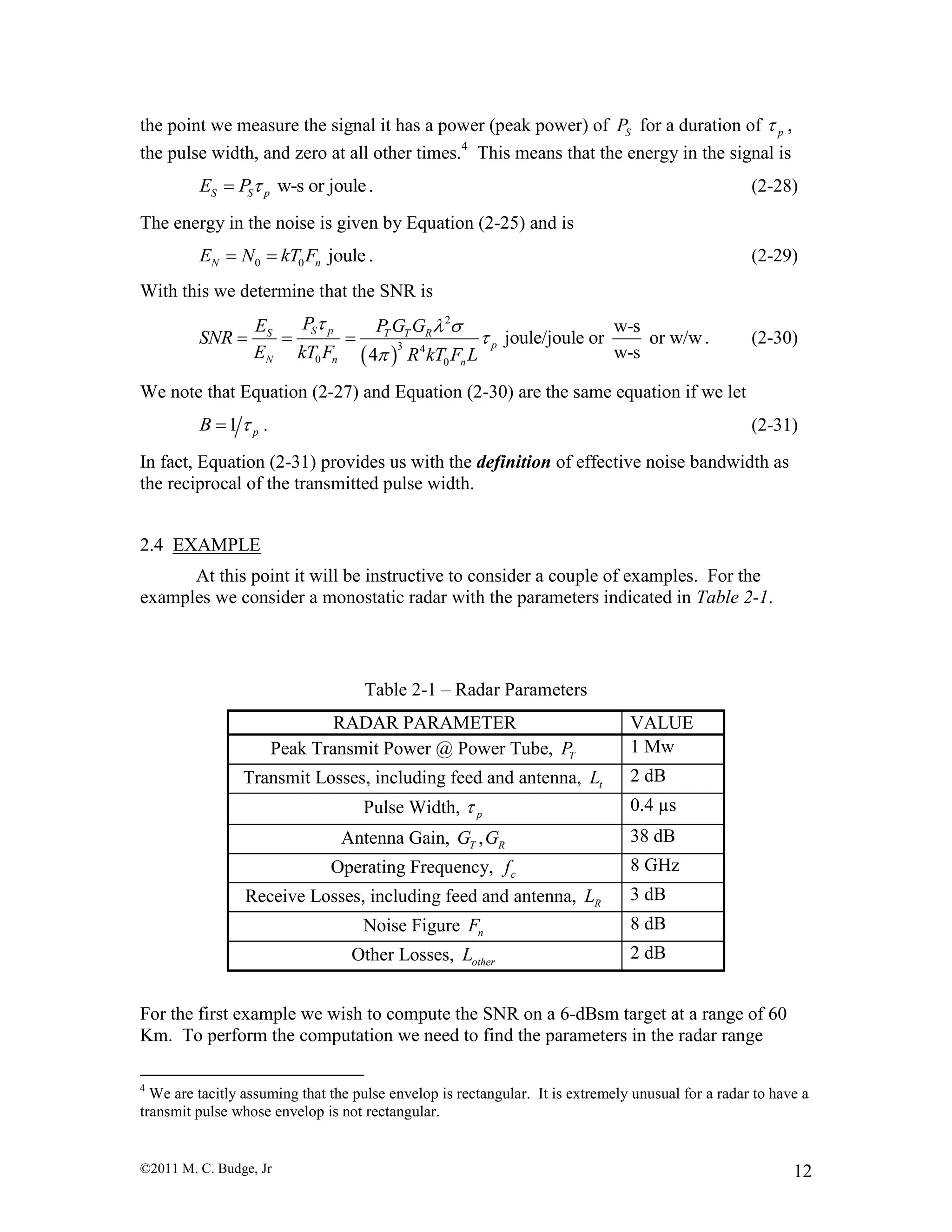 Radar rangeequation(2)2011 | PDF