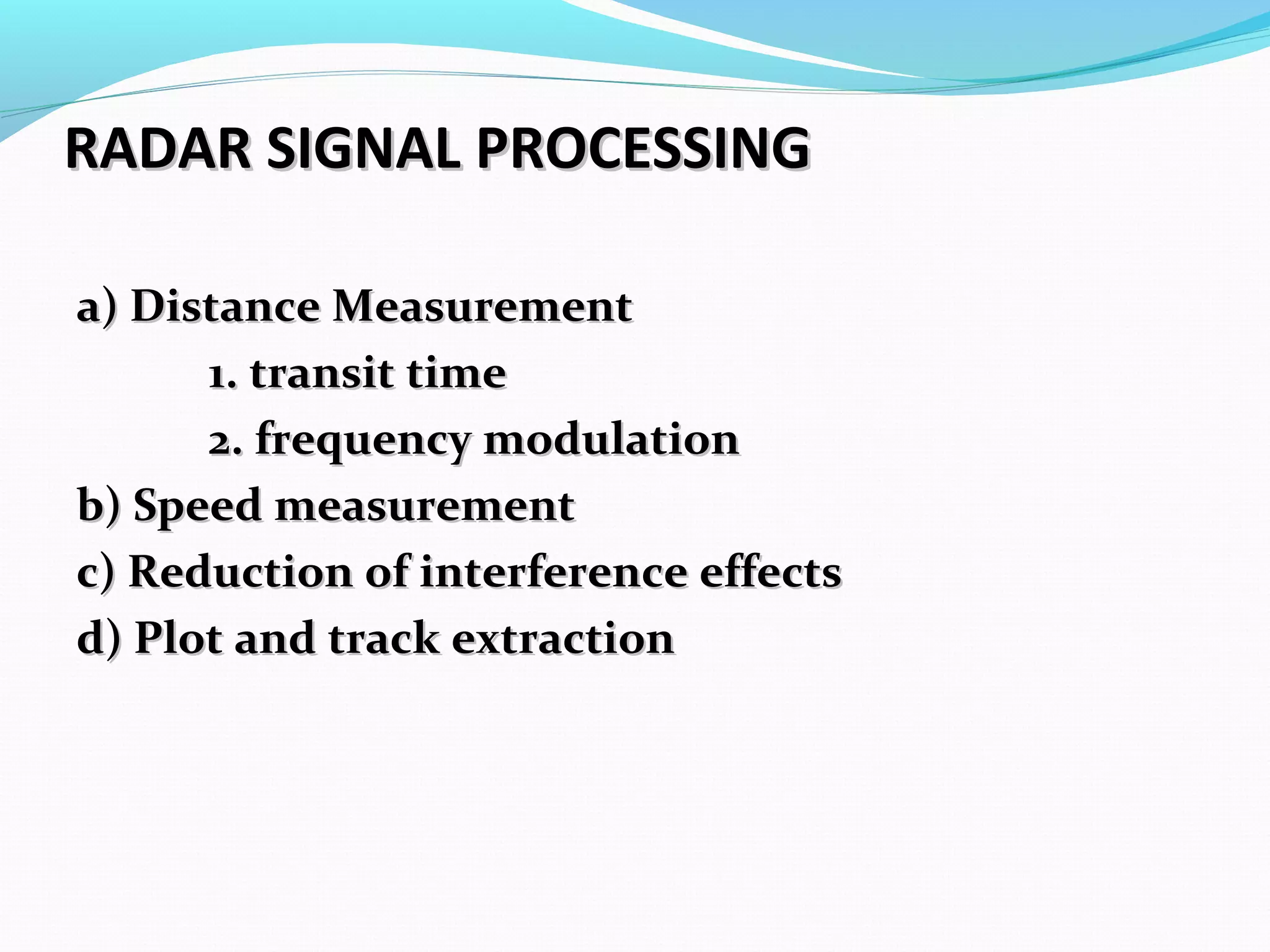 Radar signal processing | PPT