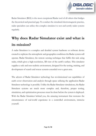 Radar Simulator | Digilogic Systems Pvt.Ltd | Simulation Video Games ...