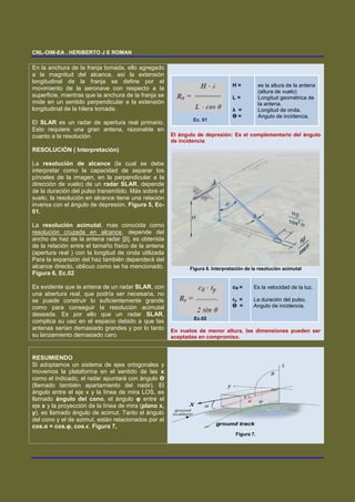 RADAR APERTURA SINTÉTICA SAR. Técnica SLAR | PDF