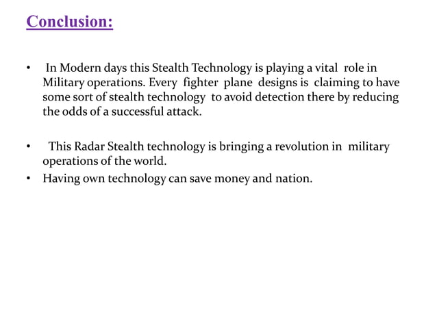 Radar stealth technology | PPT