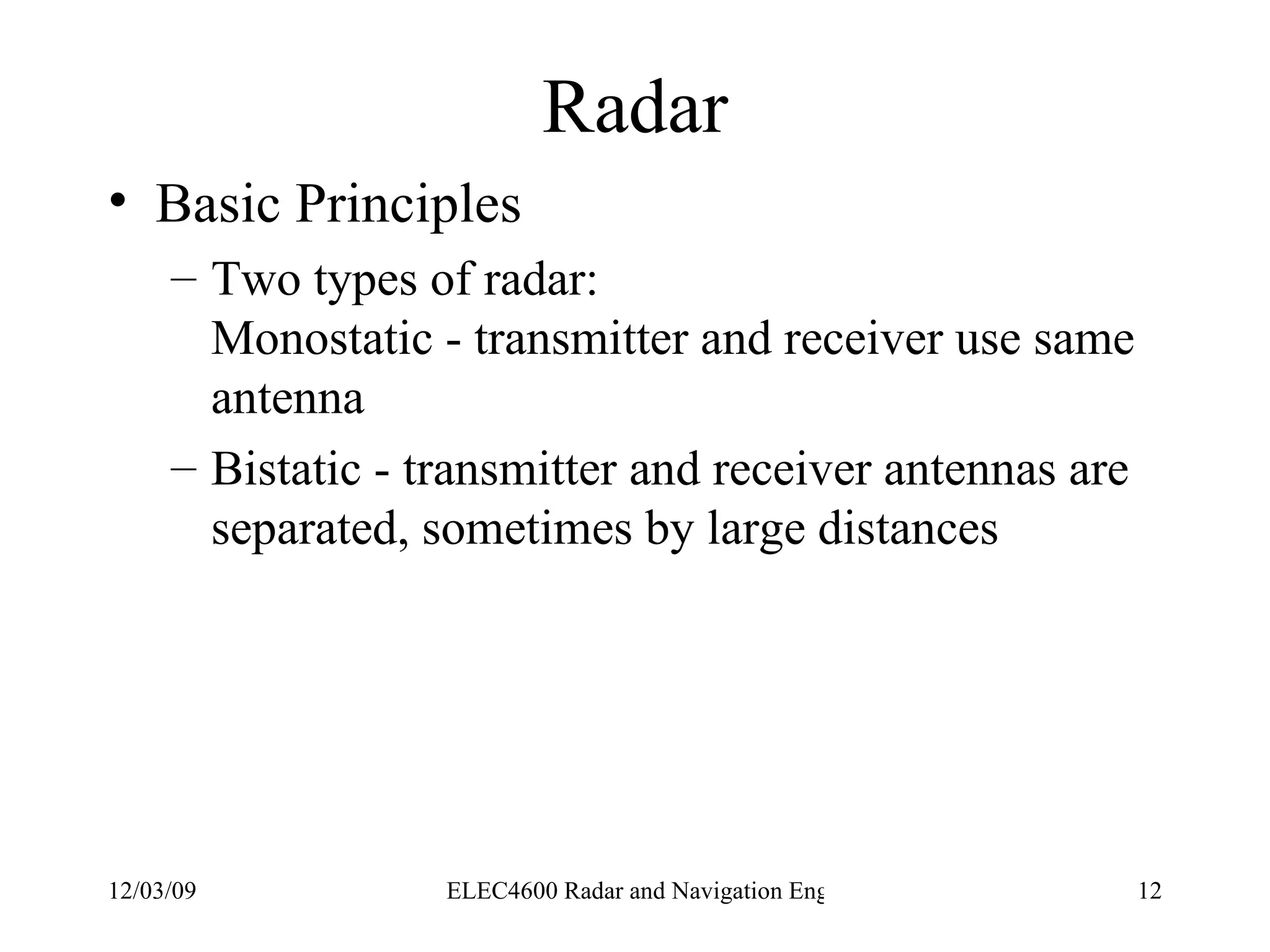 Components of a Pulse Radar System | PPT