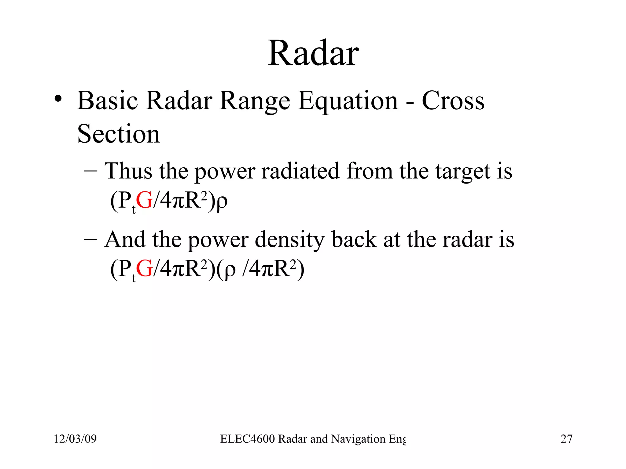 Components of a Pulse Radar System | PPT