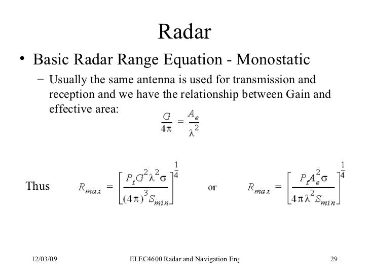 Components of a Pulse Radar System