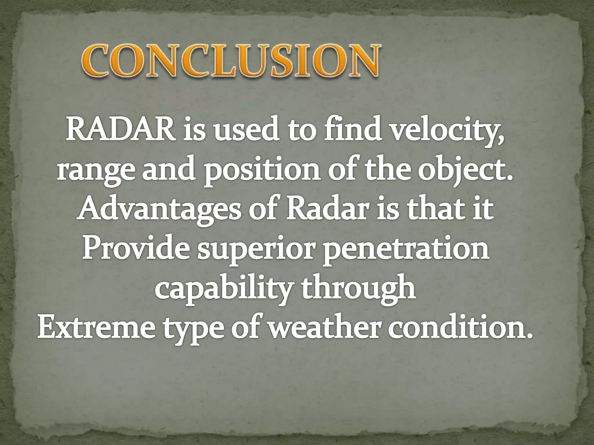 Radar system | PPTX