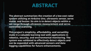 RADAR SYSTEM USING ARDUINO AND ULTRASONIC .pptx