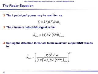 ATI's Radar Systems Analysis & Design using MATLAB Technical Training ...