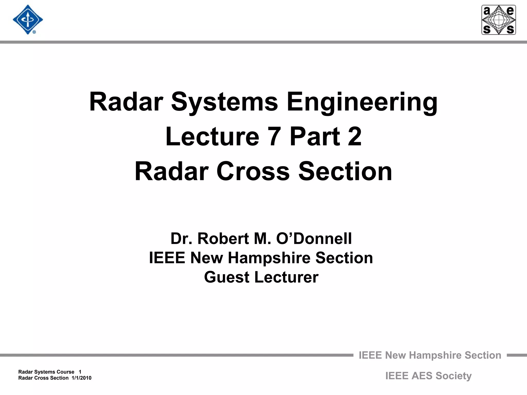 Radar Systems Engineering L7P2 | PDF