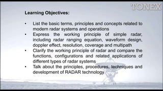 Fundamental Radar Concepts, Radar Systems Training | PPTX