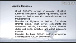 Fundamental Radar Concepts, Radar Systems Training | PPTX