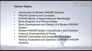 Fundamental Radar Concepts, Radar Systems Training | PPTX