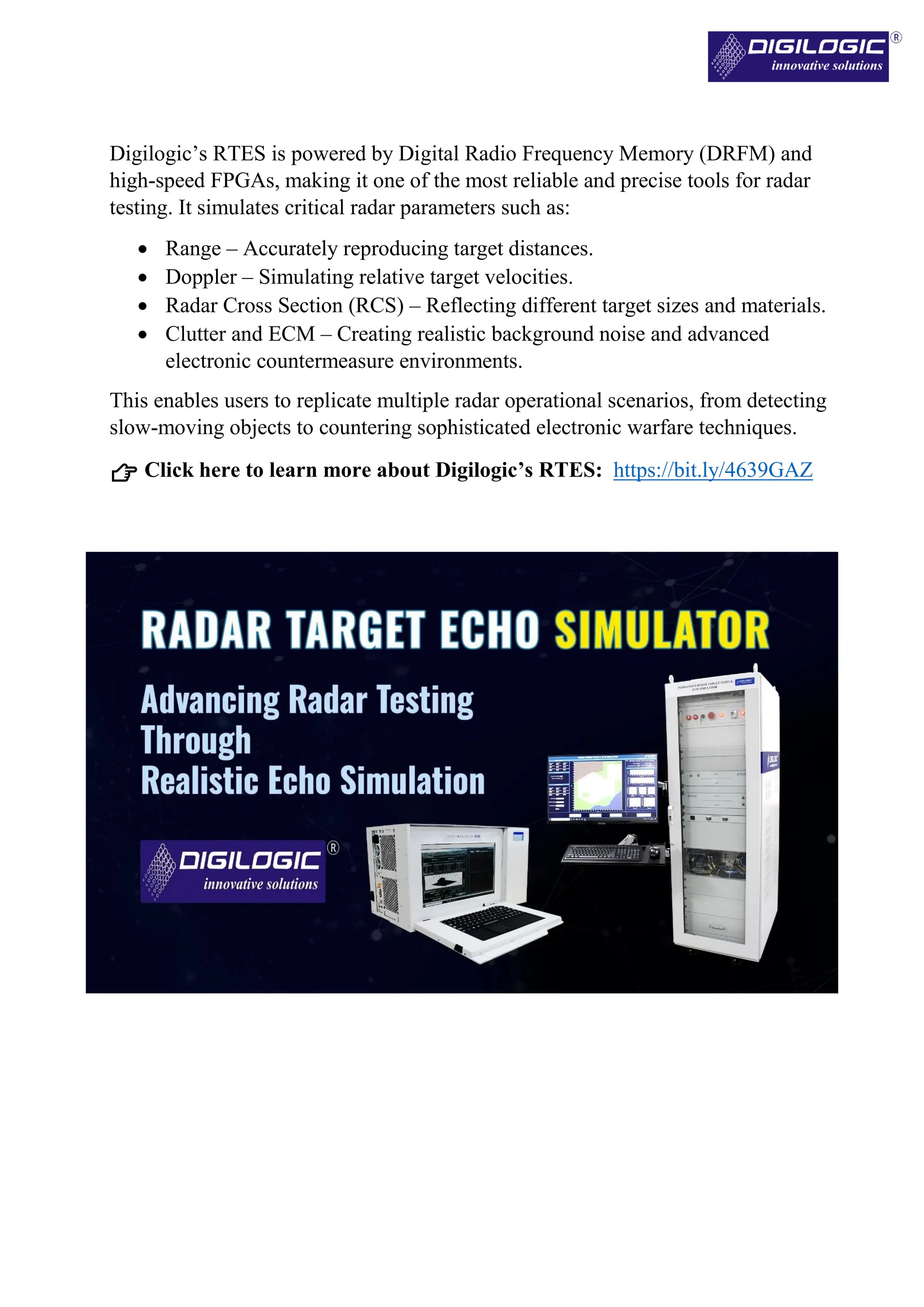 Radar Target Echo Simulator | Digilogic Systems | PDF