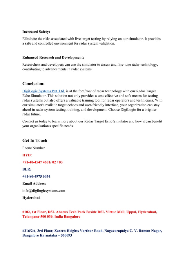 Radar Target Echo Simulator | PDF