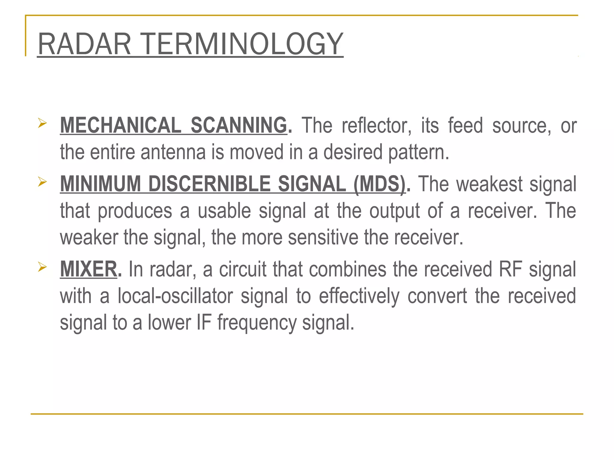 Radar Terminology | PPT