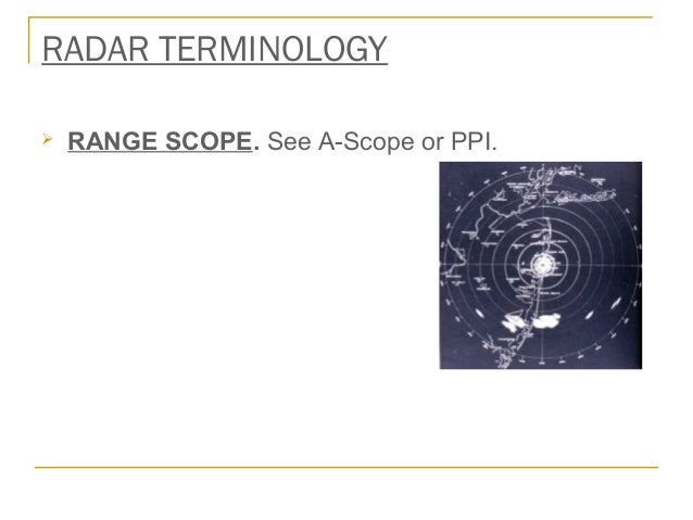 Radar Terminology