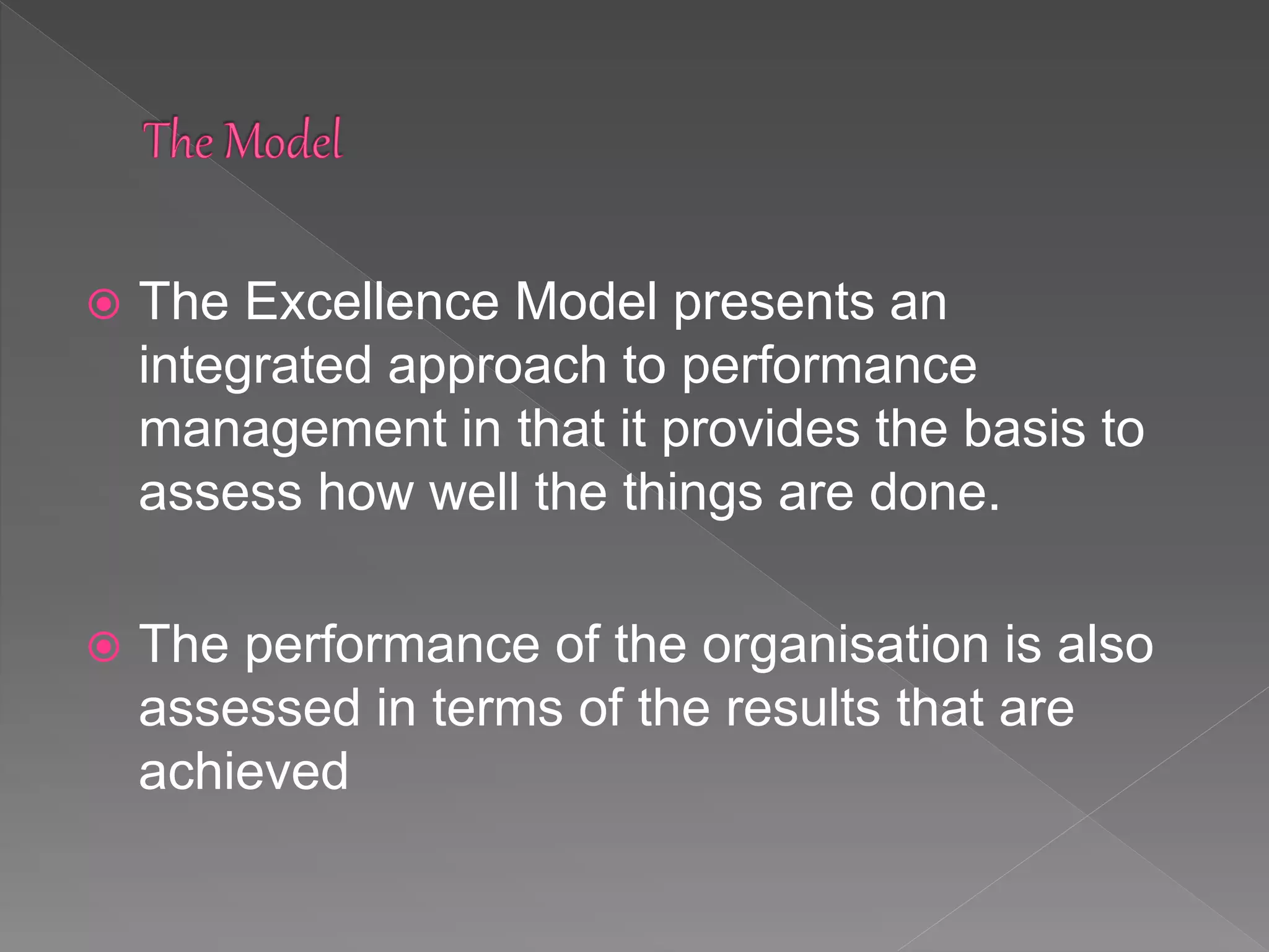 EFQM European Foundation Of Quality Management - Radar Model | PPTX