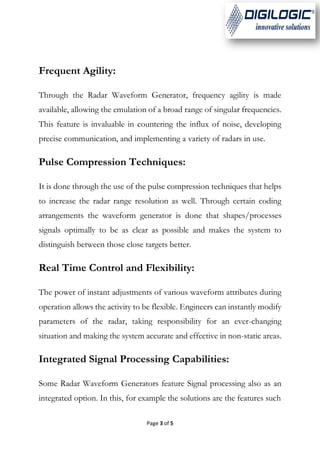 Radar Waveform Generator - Digilogic Systems | PDF | Digital Audio ...