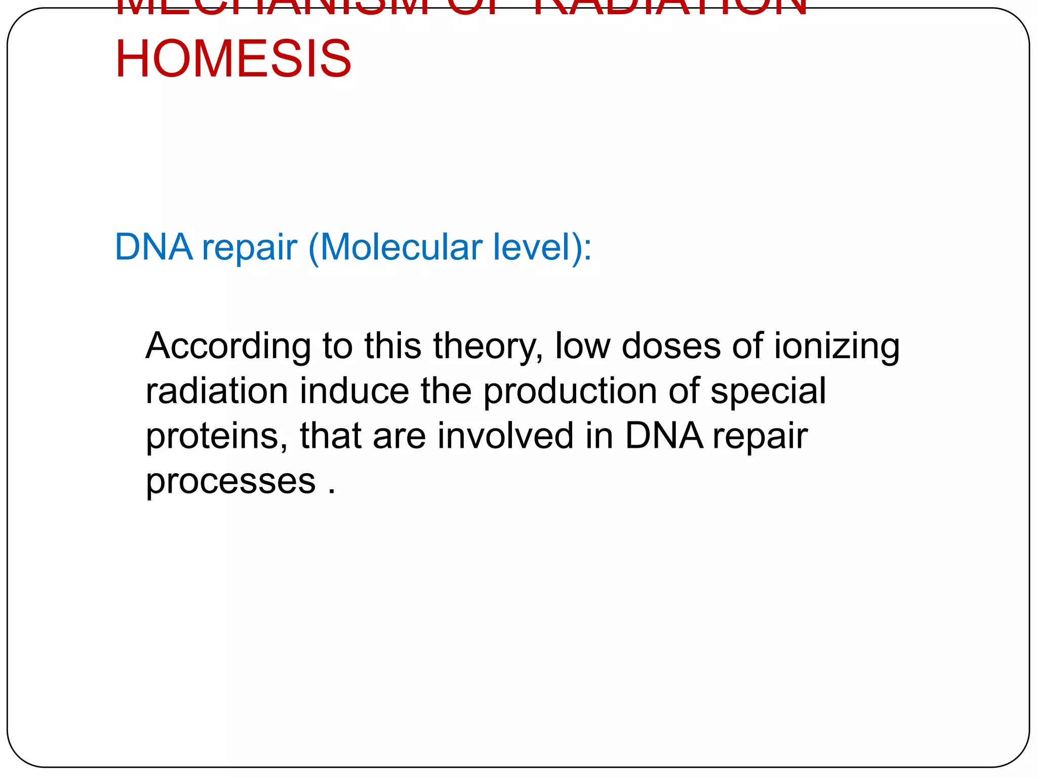 Radation Hormesis & Radioprotector | PPT