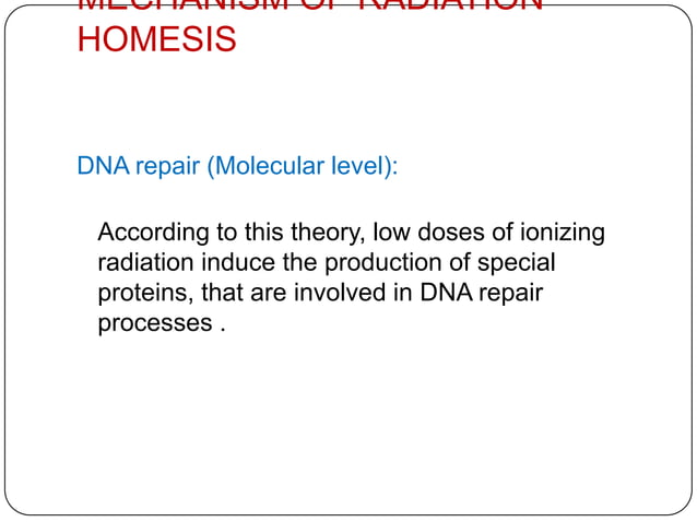 Radation Hormesis & Radioprotector | PPT