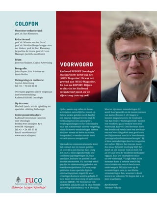 Radboud Report Oncologie nr 1 | PDF | Physical Therapy | Wellness