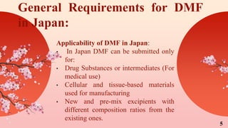 Drug Master File of Japan & regulatory requirements. | PPTX