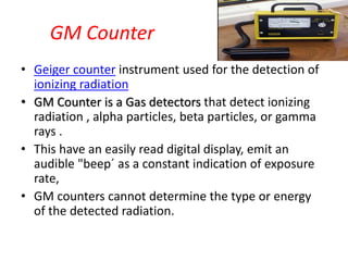 Radiation detectors | PPTX