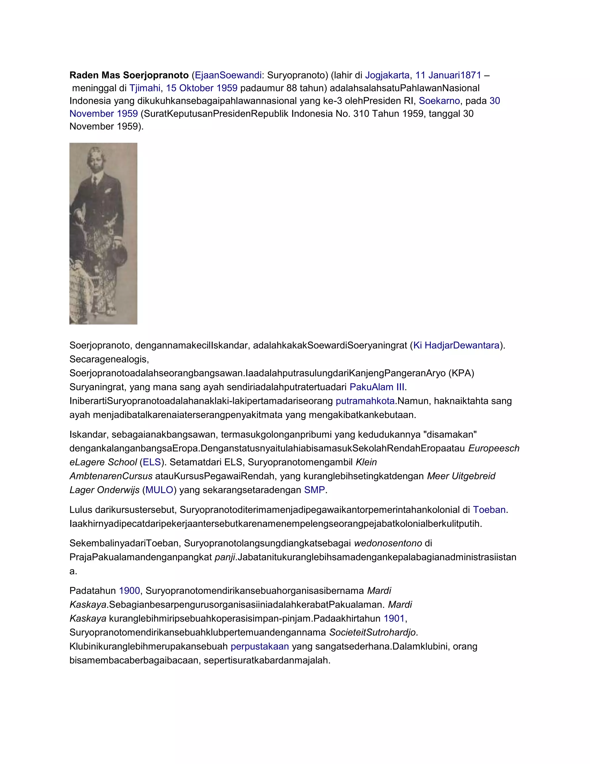 Raden Mas Soerjopranoto | DOCX