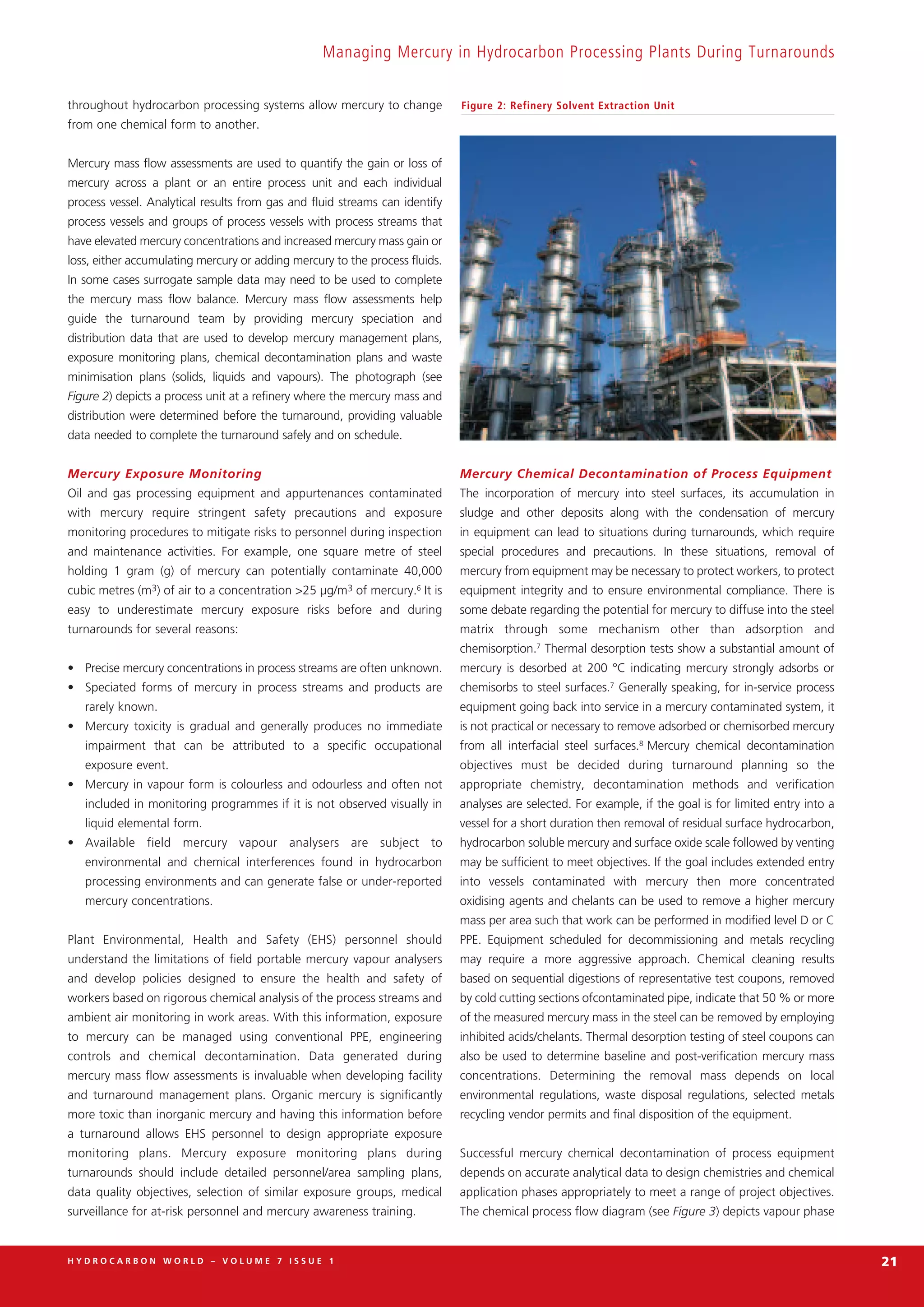 Managing Mercury in Hydrocarbon Processing Plants During Turnarounds | PDF