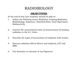 RADG 343 radiobiology | PDF
