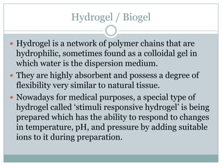 Radiation for the preparation of biogels | PPT