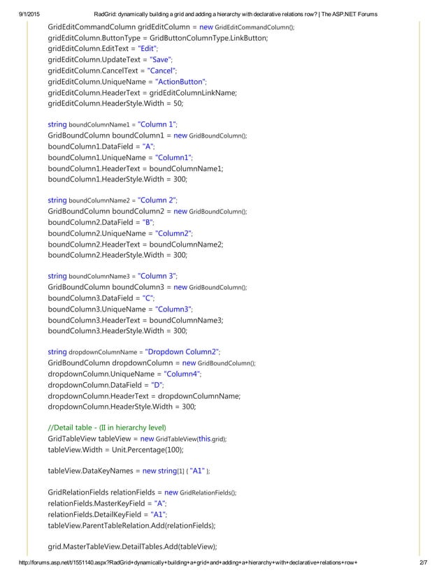 Rad grid dynamically building a grid and adding a hierarchy with declarative relations row ...