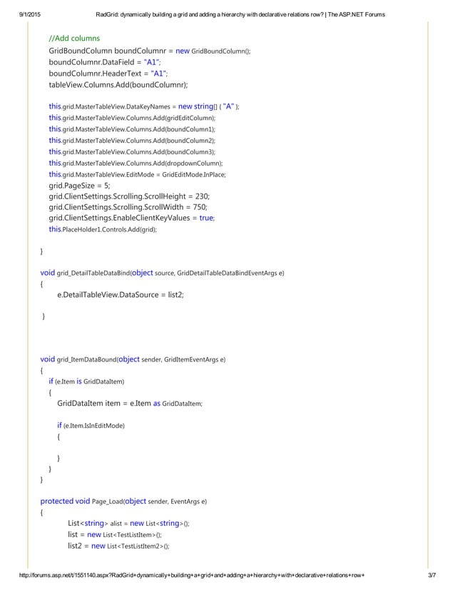 Rad grid dynamically building a grid and adding a hierarchy with declarative relations row ...