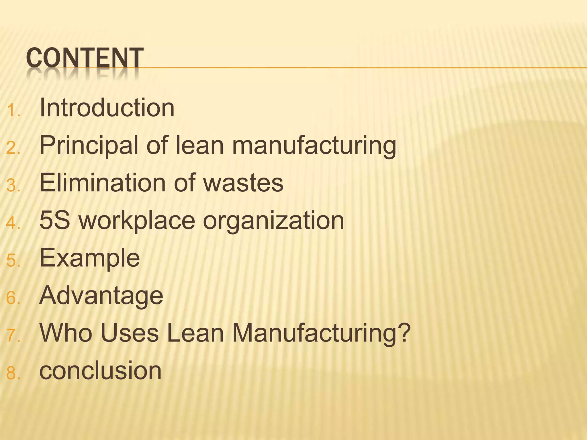 lean manufacturing | PPTX