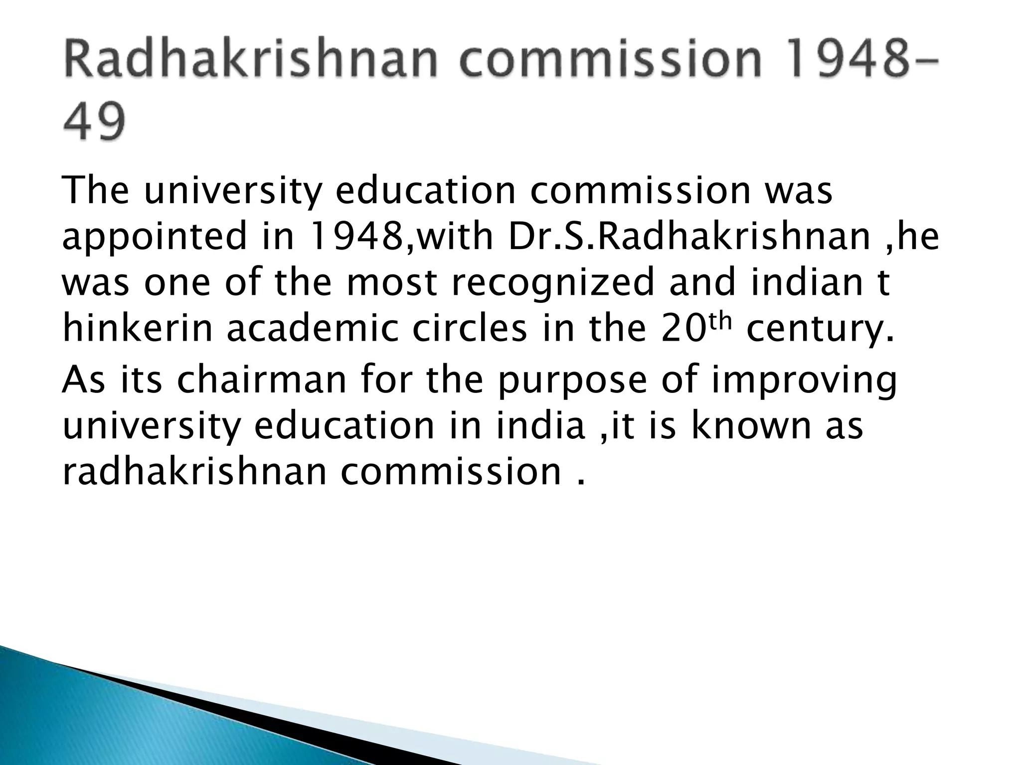 Radhakrishnan commission nym | PPTX