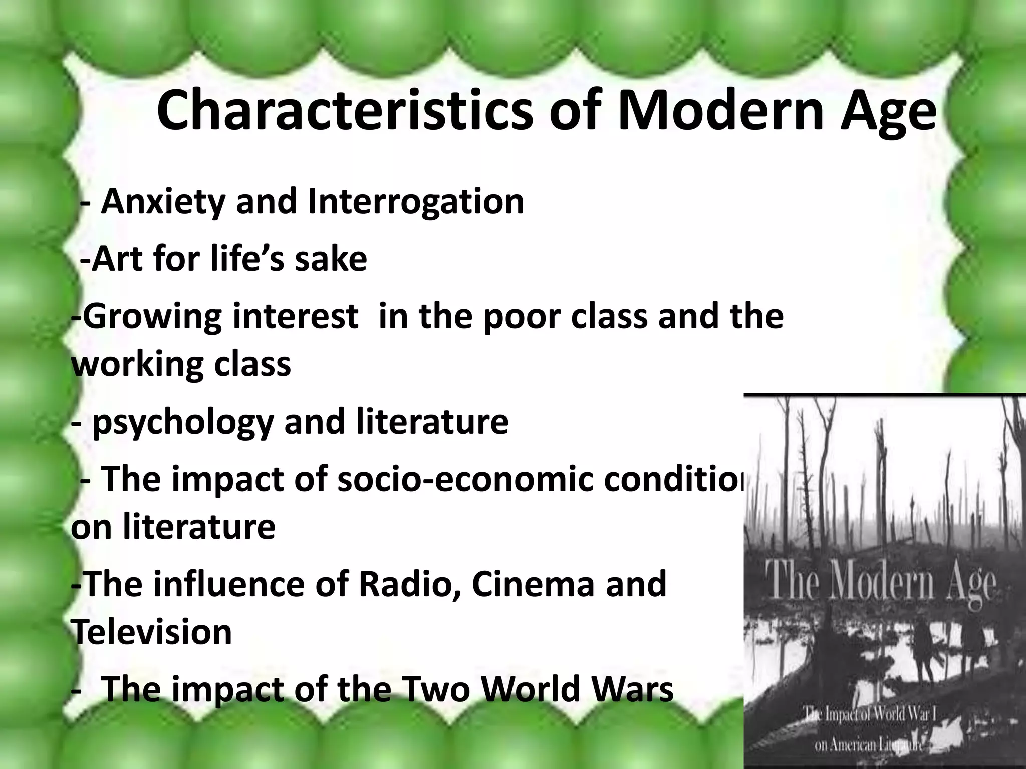 General Characteristics Of Modern Age | PPTX
