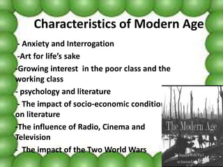 General Characteristics Of Modern Age | PPTX