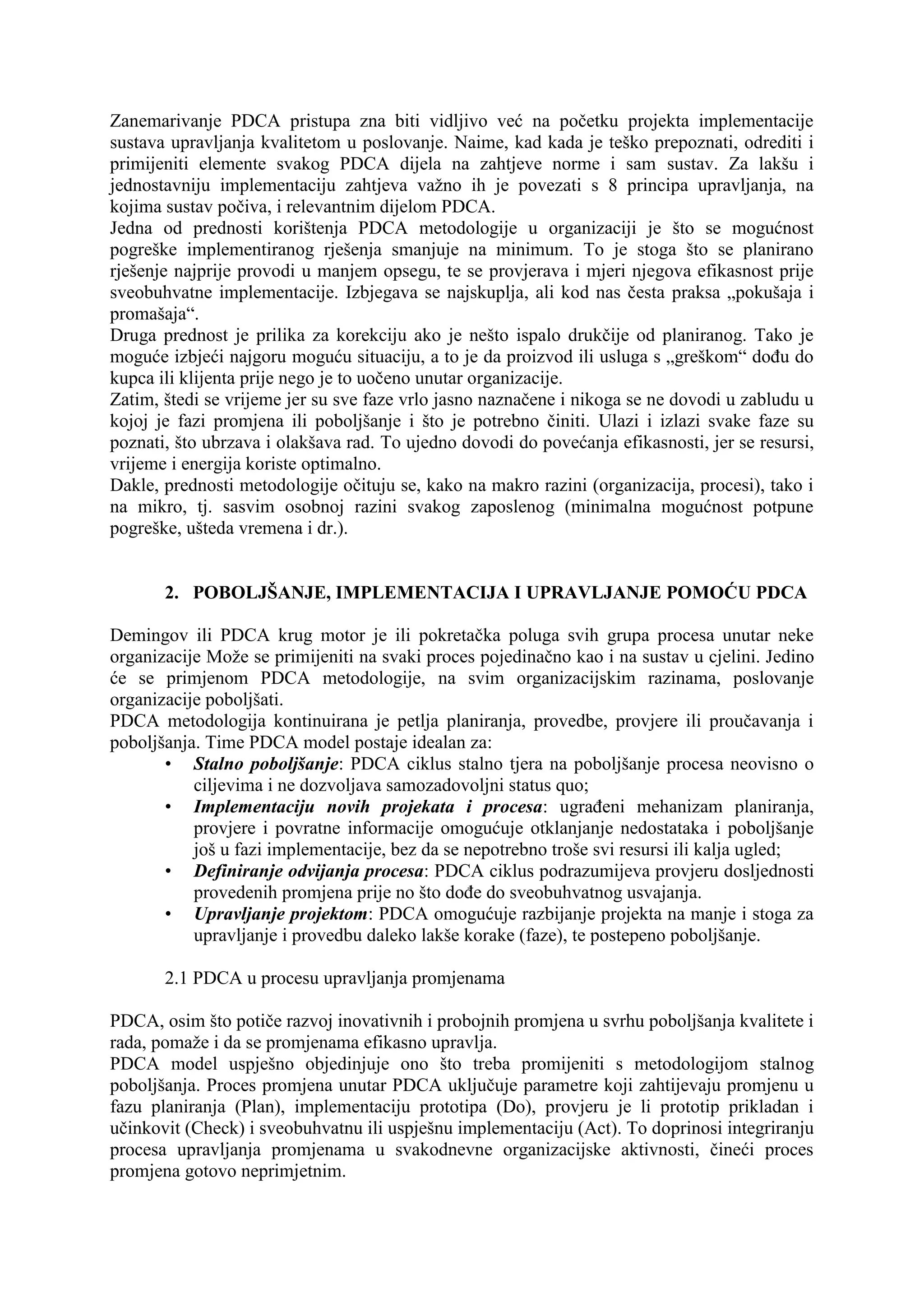 PDCA: ISO 9001:2008 principi i zahtjevi u praksi | PDF