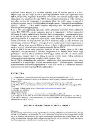 PDCA: ISO 9001:2008 principi i zahtjevi u praksi | PDF