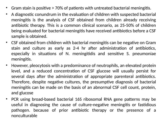 Acute meningitis in pediatrics population | PPTX