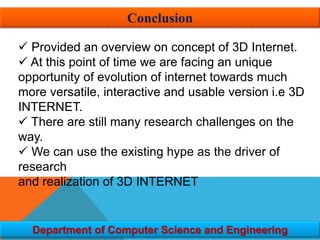 3D Internet | PPTX