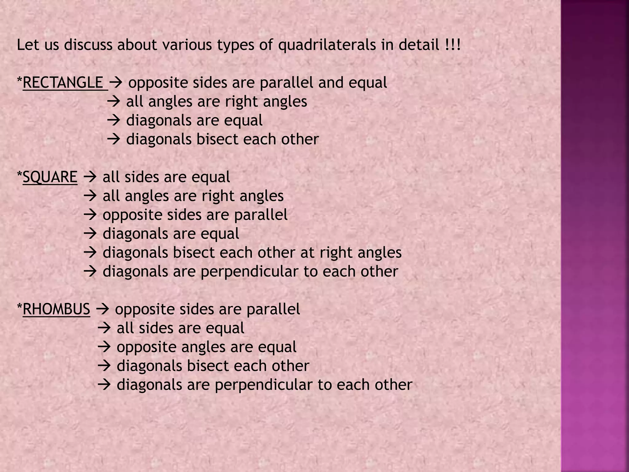 BASICS OF QUADRILATERALS | PPTX