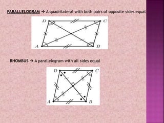 BASICS OF QUADRILATERALS | PPTX