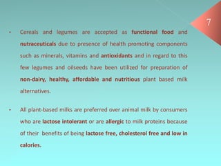 Plant-Based Milk Alternatives | PPTX
