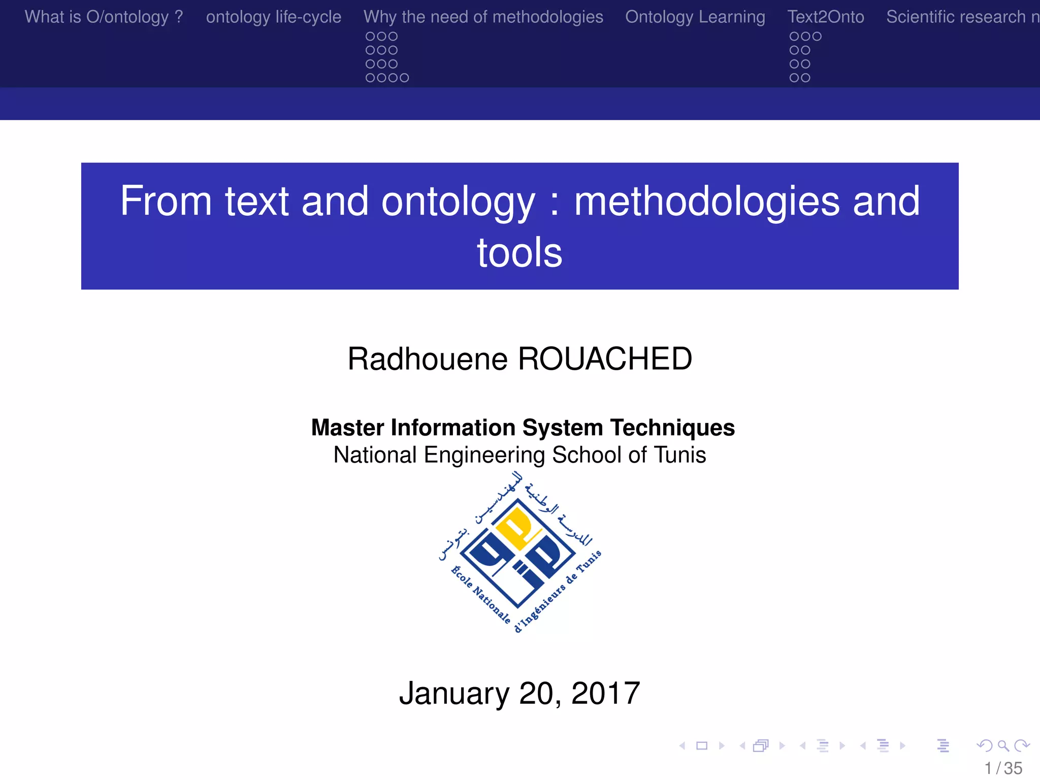 from text and ontology : methodologies and tools - Text2Onto | PPT