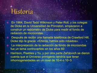 Radiación cósmica de fondo | PPTX