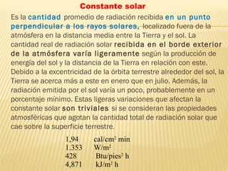 Radiacion solar | PPT
