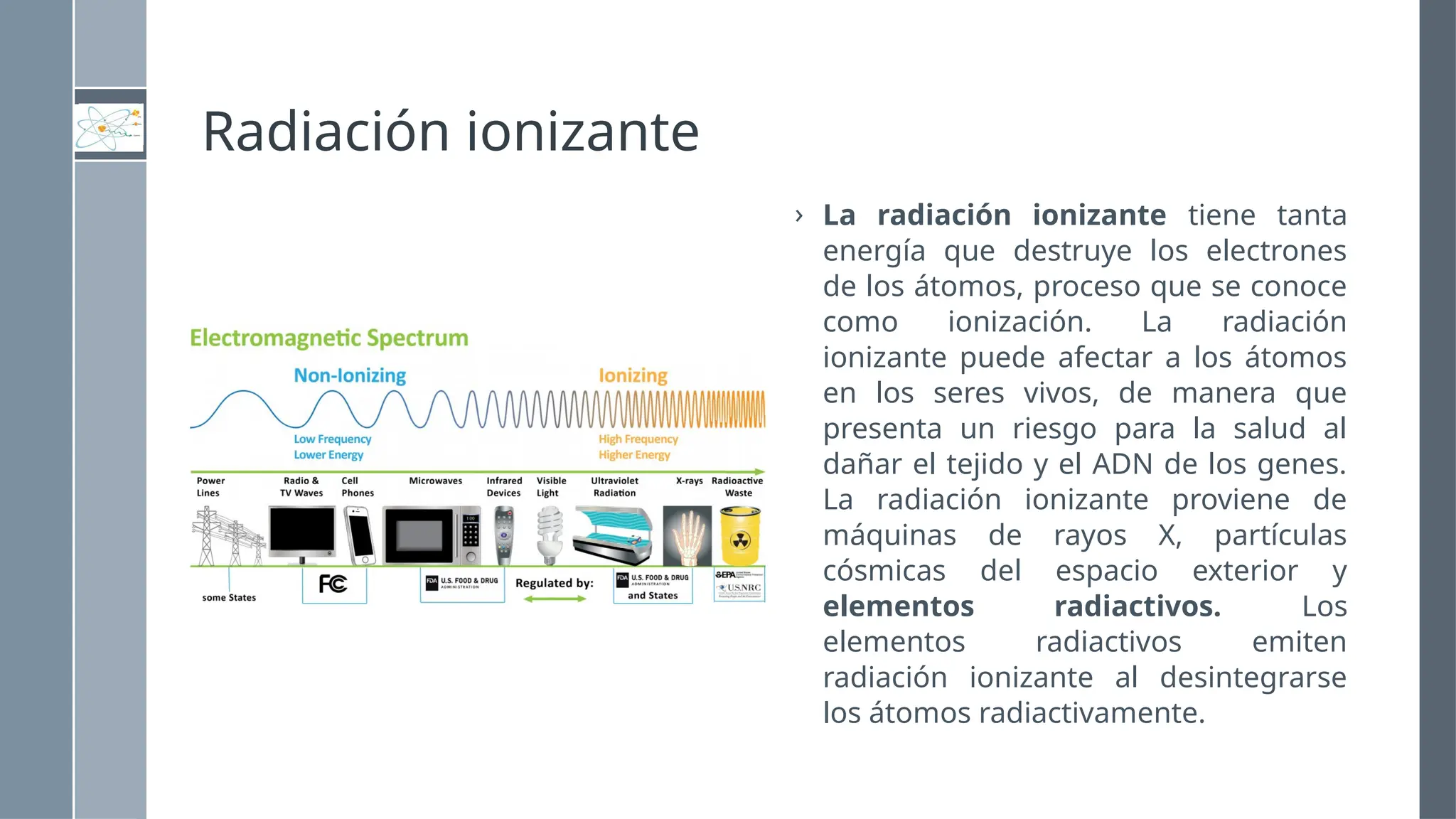 Radiactividad para 3 ESO. Presentación sobre los tipos, peligros y ...