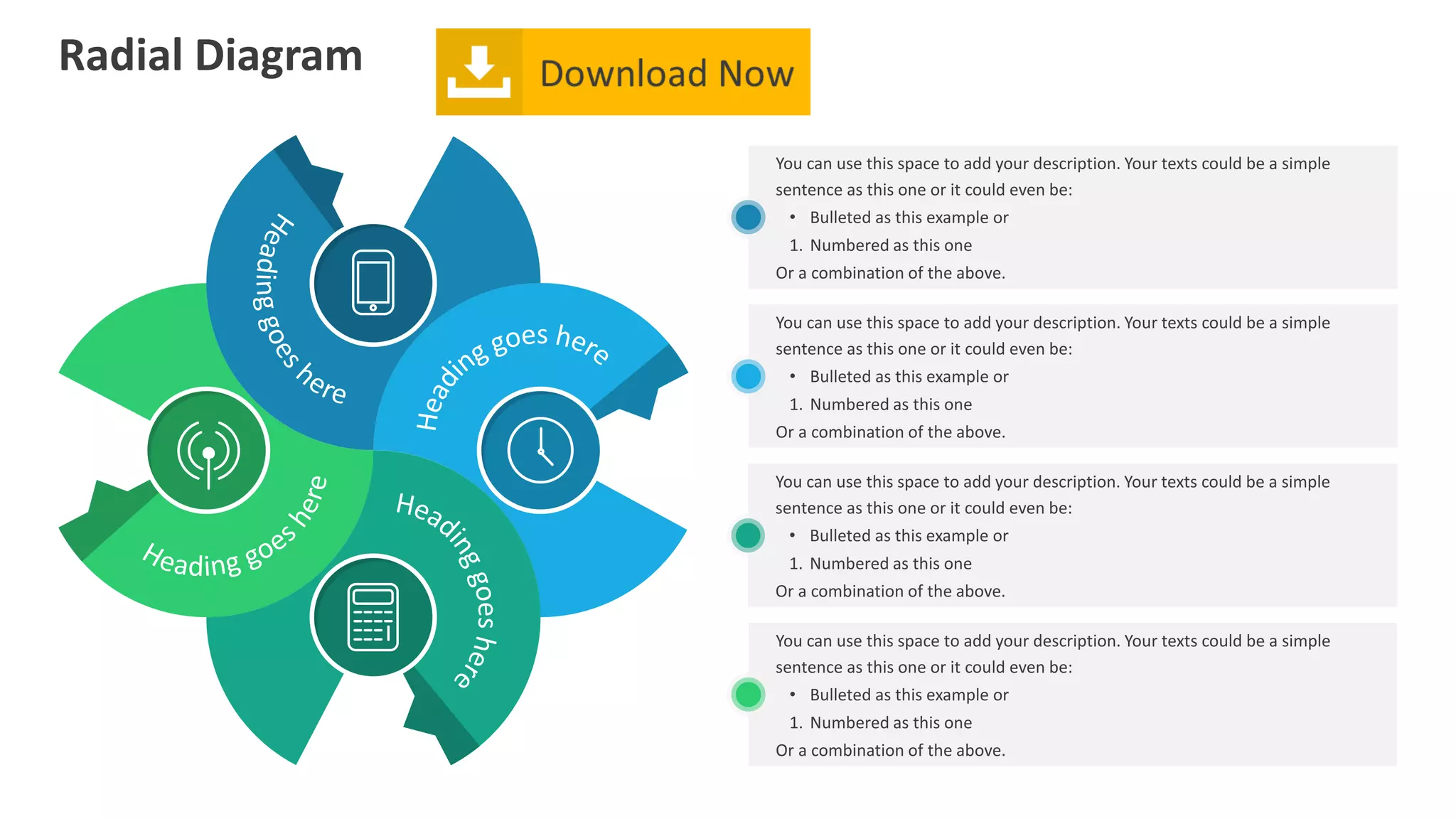 Radial Diagram Editable PPT | PPT